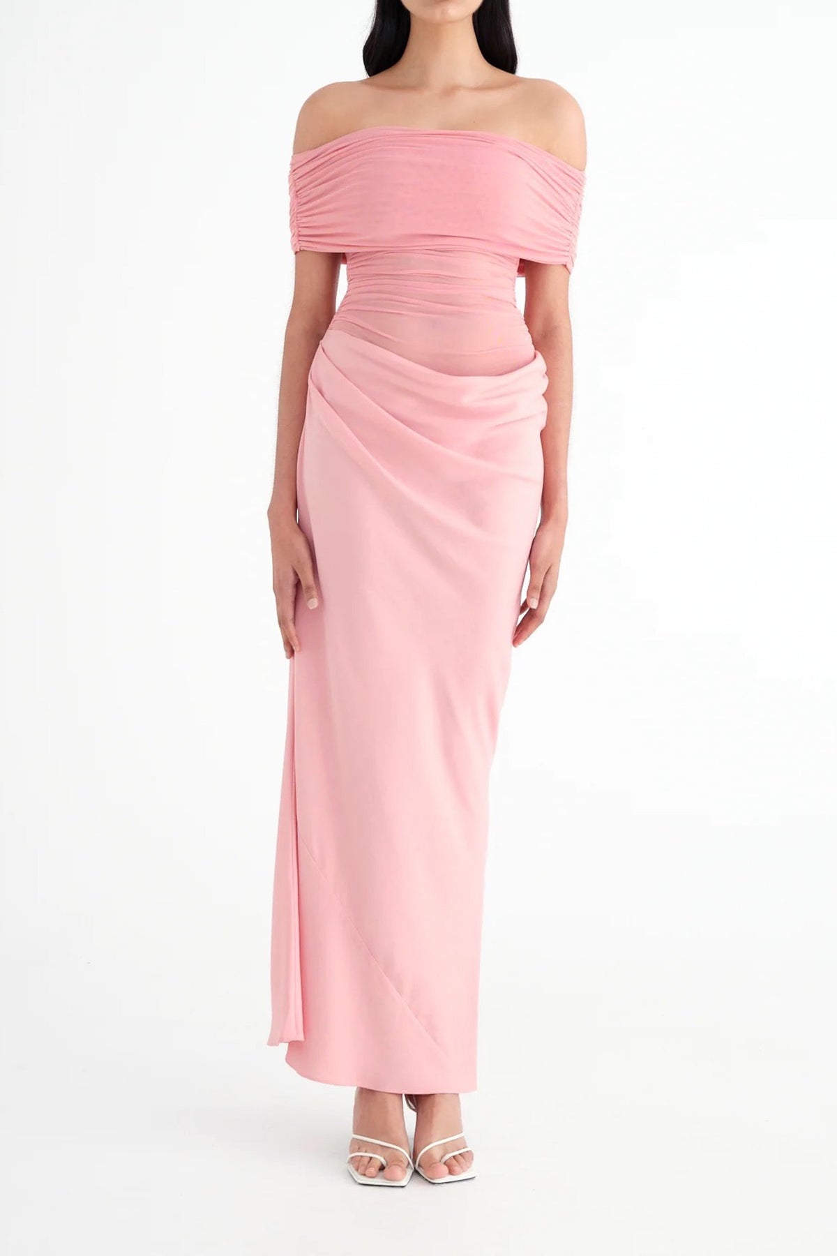 Nico Off Shoulder Maxi Dress Candy Floss– LOVE ME RENT ME