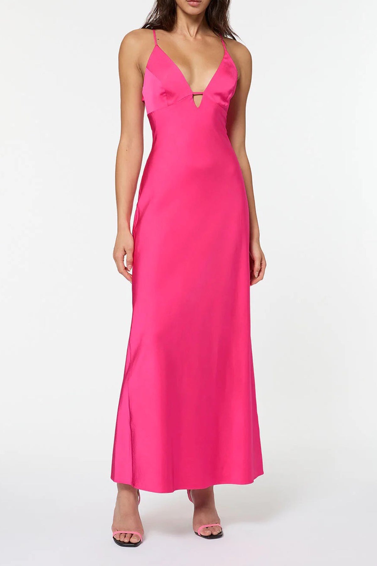 Time to Shine Slip Dress in Hyper Pink– LOVE ME RENT ME