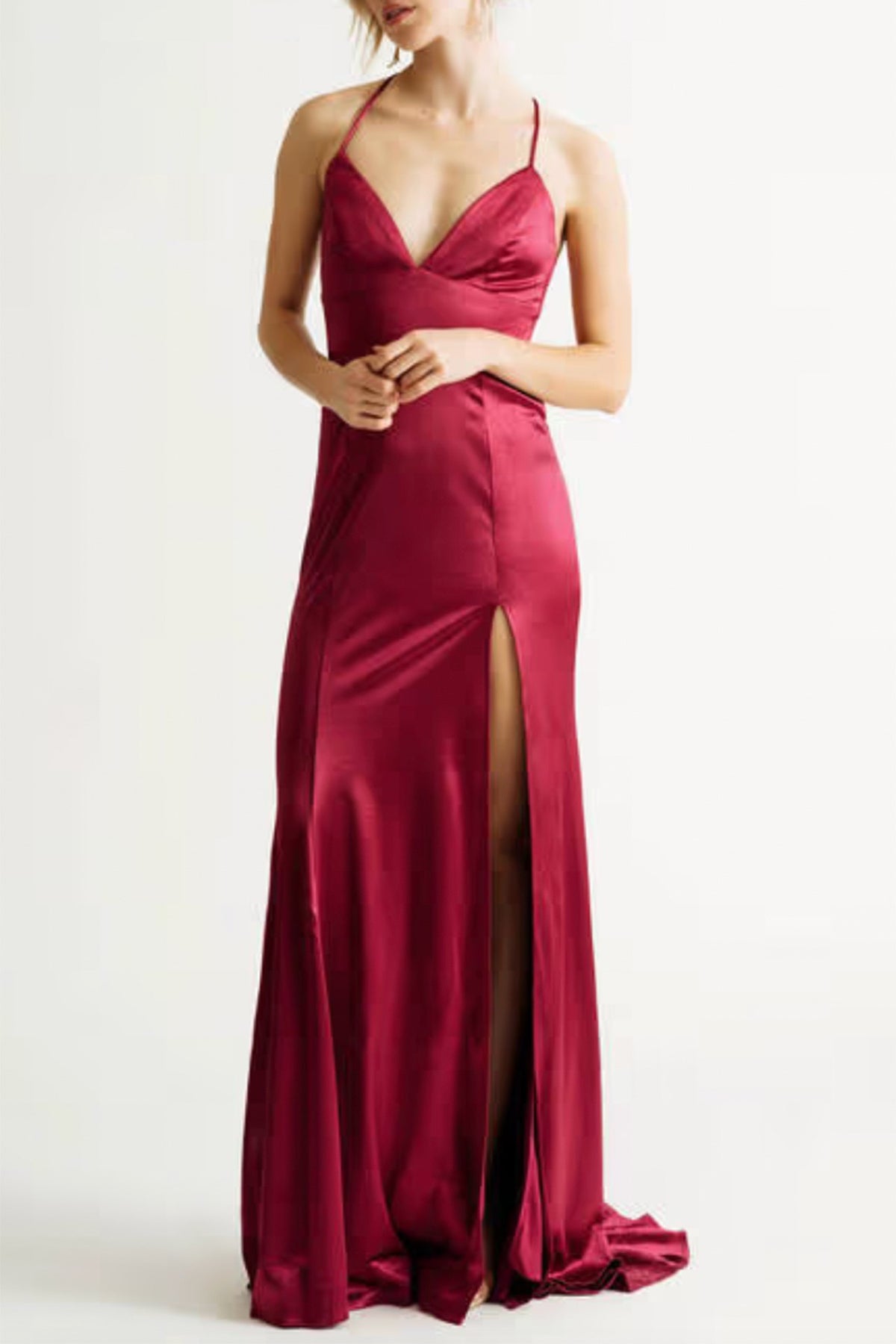 Peisinoe Maxi Dress in Wine– LOVE ME RENT ME